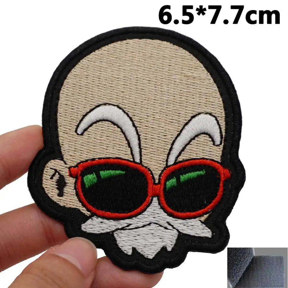 Saiyan Saga 'Master Roshi Head | Sunglasses' Embroidered Velcro Patch ...