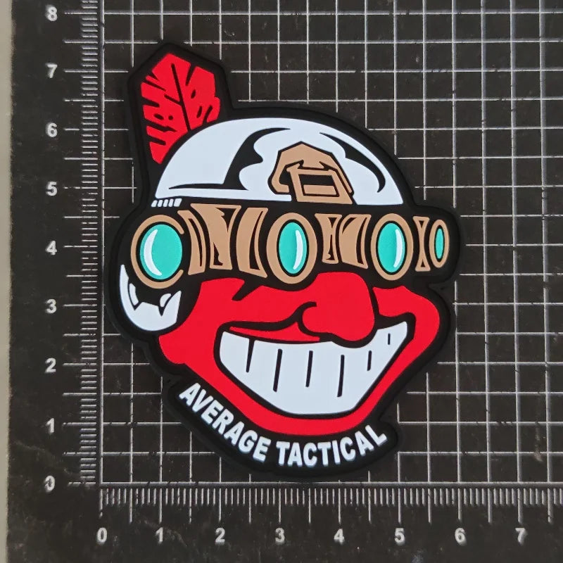 Cleveland Guardians ‘Chief Wahoo | Average Tactical' PVC Rubber Velcro ...
