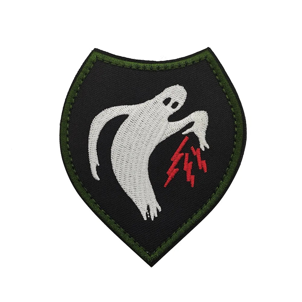 Ghost Army Shield 'Lightning' Embroidered Velcro Patch – Little Patch Co