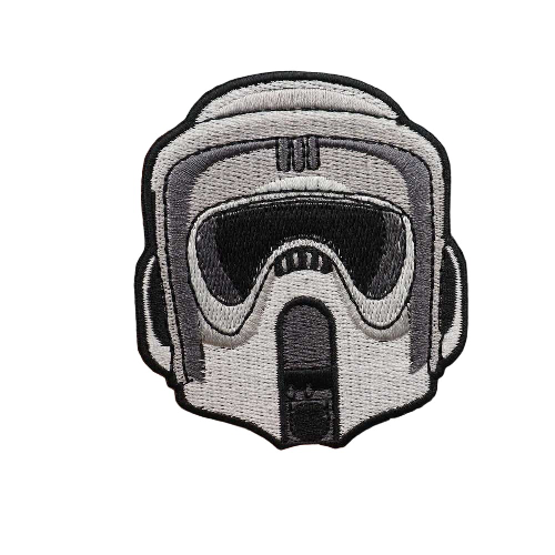 Empire and Rebellion 'Scout Trooper Helmet' Embroidered Velcro Patch ...