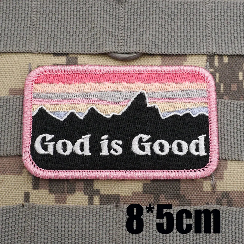 God Is Good Embroidered Velcro Patch – Little Patch Co