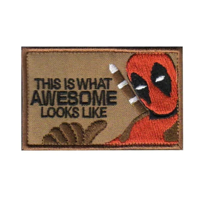 Deadpool 'This Is What Awesome Looks Like | 1.0' Embroidered Velcro Pa ...
