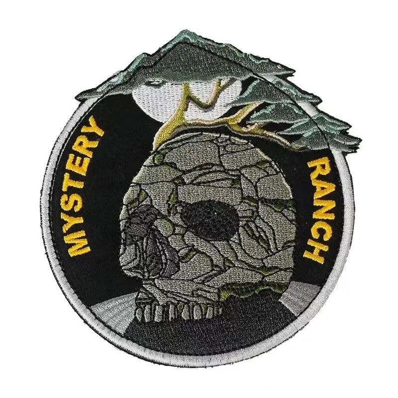 Skull 'Mystery Ranch' Embroidered Velcro Patch — Little Patch Co
