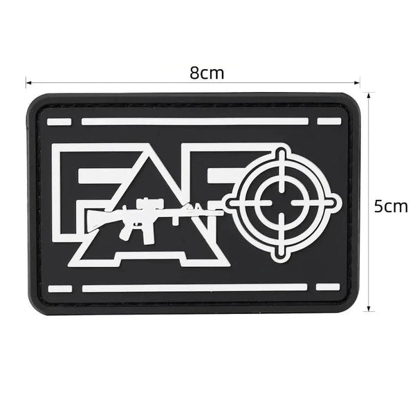 Military Tactical 'FAFO | Gun and Target' PVC Rubber Velcro Patch ...