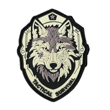 Wolf 'Tactical Survival' PVC Rubber Velcro Patch – Little Patch Co