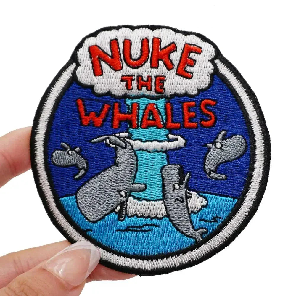 Springfield 'Nuke The Whales' Embroidered Velcro Patch – Little Patch Co