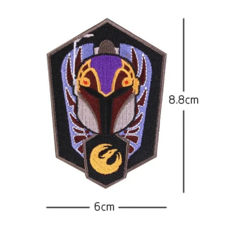 Mandalorian Helmet 'Sabine Wren' Embroidered Velcro Patch – Little Patch Co