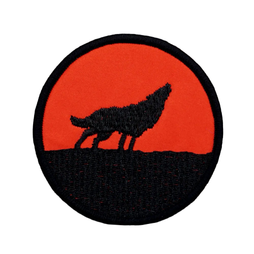 Wolf 'Round' Embroidered Velcro Patch – Little Patch Co