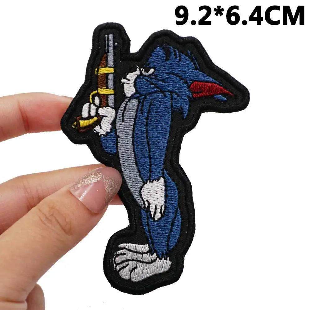 Tom and Jerry 'Tom | Tactical Gun' Embroidered Patch – Little Patch Co