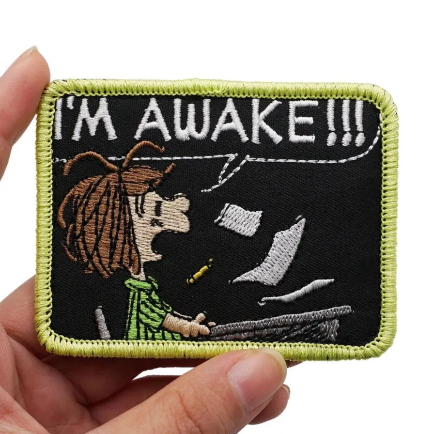The Peanuts Movie 'Peppermint | I'm Awake!!!' Embroidered Velcro Patch ...