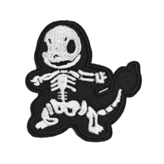 Pocket Monster ‘Charmander Skull’ Embroidered Patch — Little Patch Co