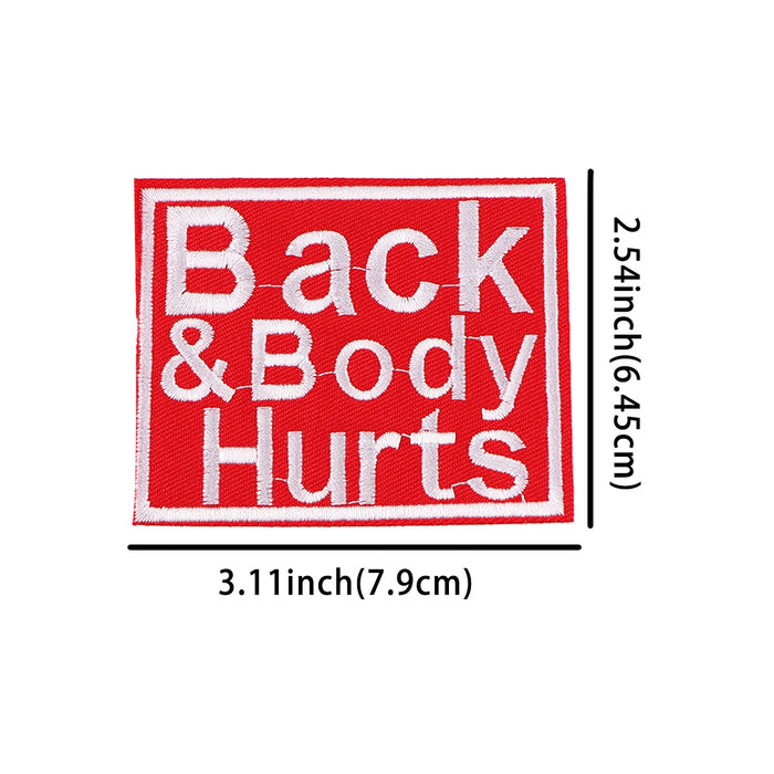 Back and Body Hurts '1.0' Embroidered Patch — Little Patch Co