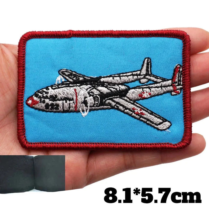 Military Tactical 'Twin-Boom Aircraft | Square' Embroidered Velcro Pat ...