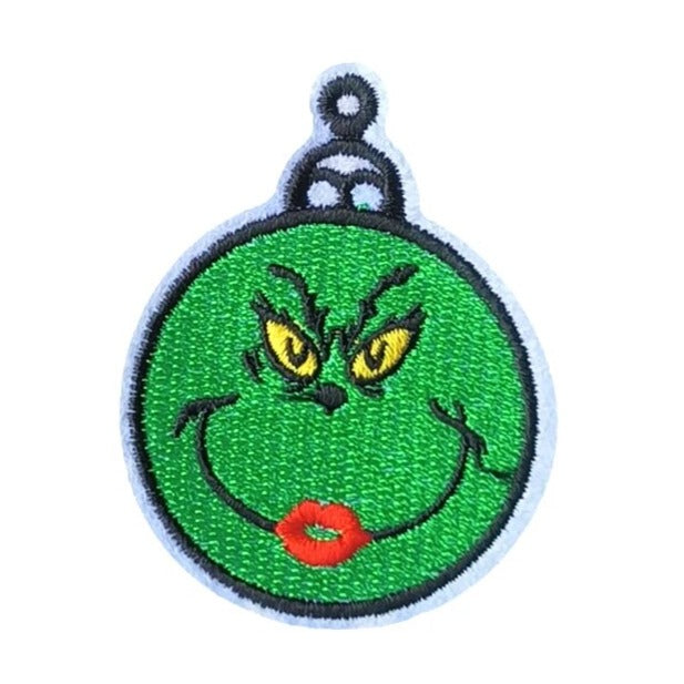 The Grinch 'Christmas Ball | Red Lips' Embroidered Patch