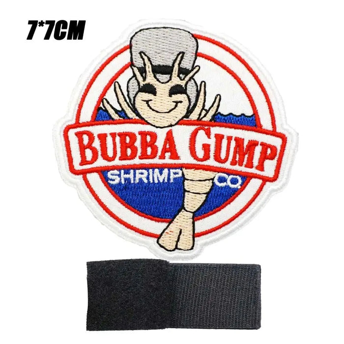 Cool 'Bubba Gump Shrimp Co. Logo | Round' Embroidered Velcro Patch — Little Patch Co