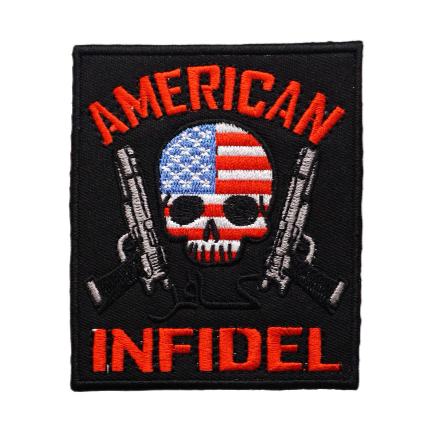 American Infidel 'Skull Flag | Guns' Embroidered Velcro Patch – Little ...