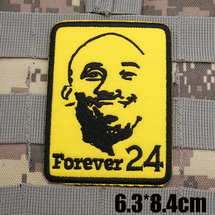 Basketball Player 'Kobe Bryant | Forever 24' Embroidered Velcro Patch ...