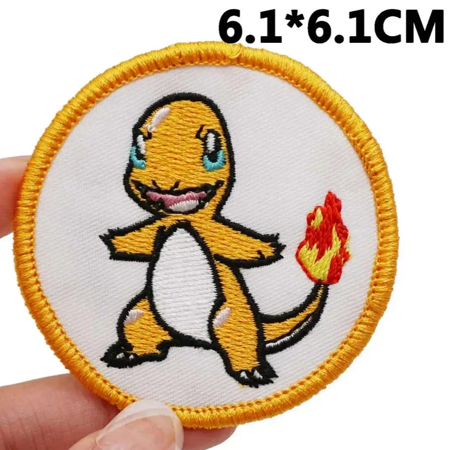 Pocket Monster 'Charmander | Round' Embroidered Patch – Little Patch Co