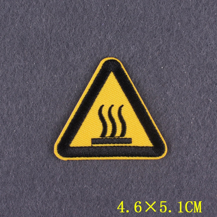 Warning Sign 'Hot Surface' Embroidered Patch — Little Patch Co