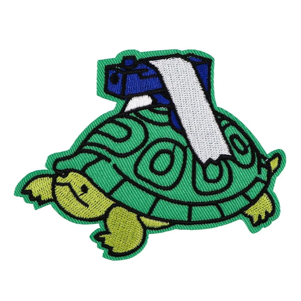 Walking Turtle ‘Blue Gun’ Embroidered Patch