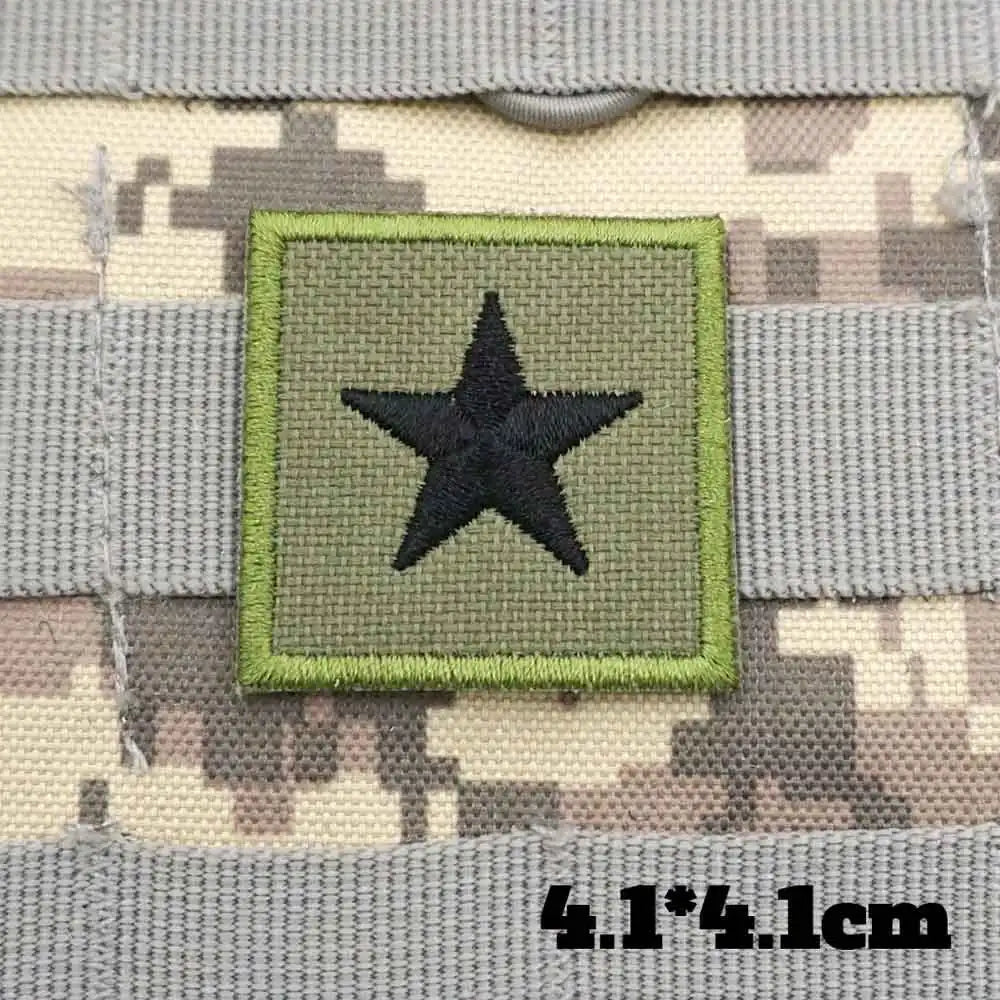 Military Rank 'Brigadier General | Square' Embroidered Velcro Patch ...