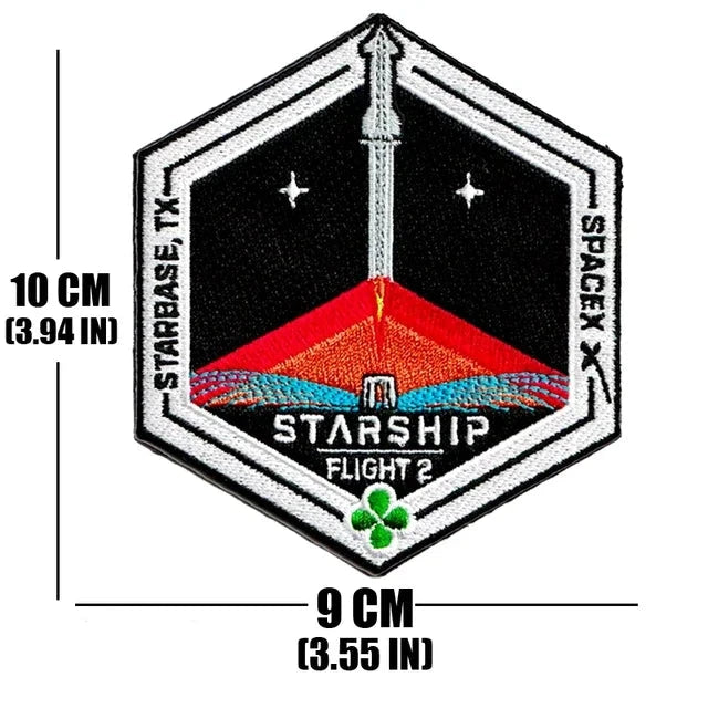 SpaceX 'Starship Flight Test 2' Embroidered Velcro Patch – Little Patch Co