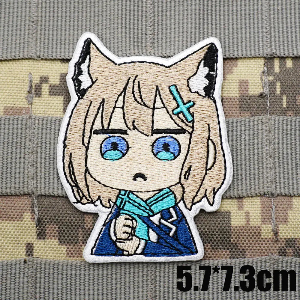 Blue Archive 'Chibi Sunaookami Shiroko' Embroidered Velcro Patch ...