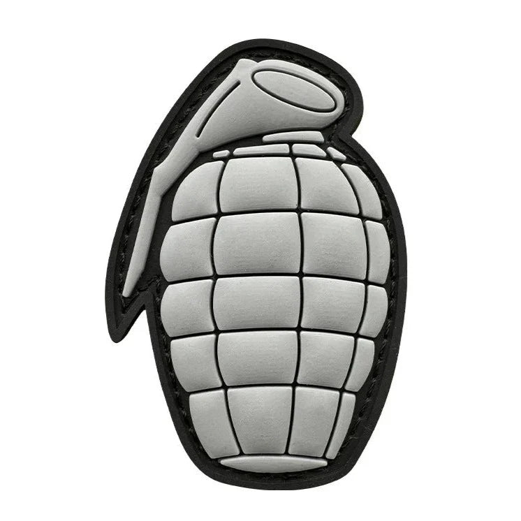 Military Tactical 'Grenade' PVC Rubber Velcro Patch