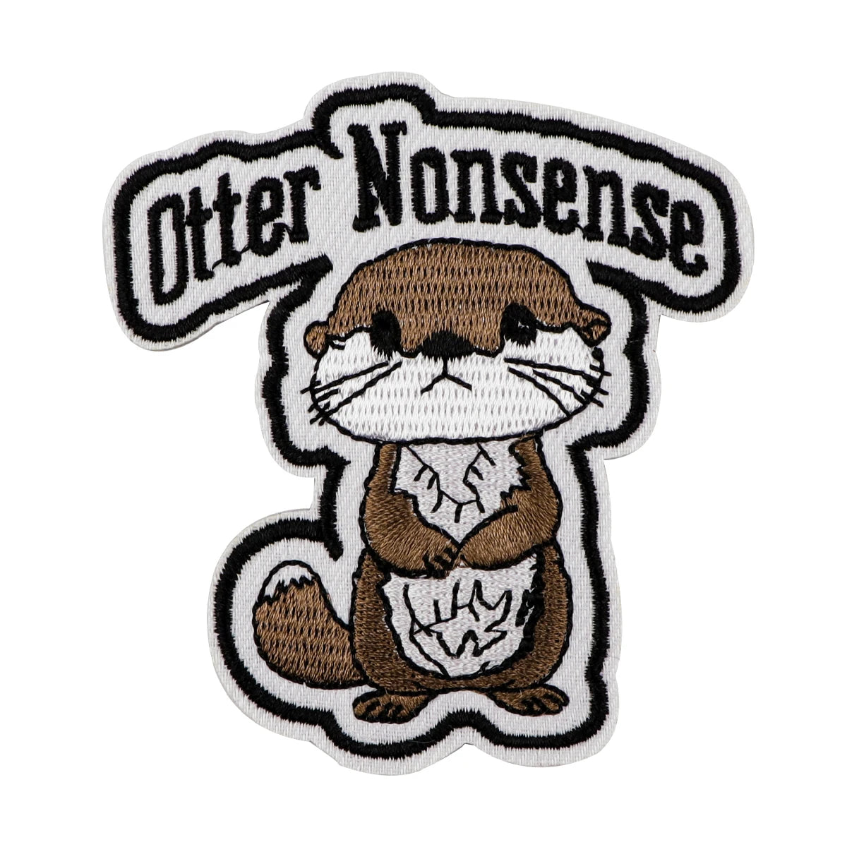 Cute 'Otter Nonsense' Embroidered Patch