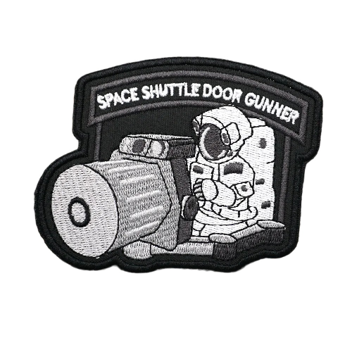 Military Tactical 'Space Shuttle Door Gunner' Embroidered Velcro Patch ...