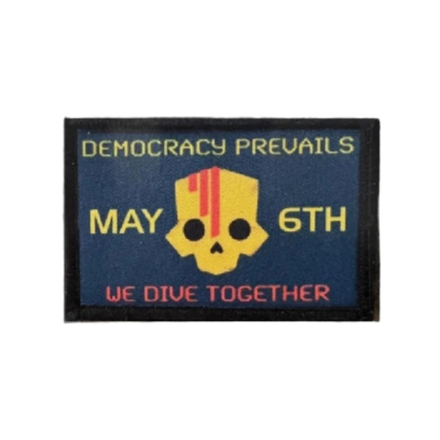 Helldivers 'Democracy Prevails We Dive Together' Embroidered Velcro Pa ...