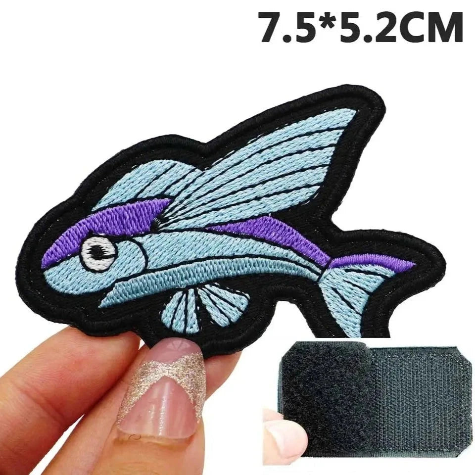 Atlantic Flying Fish '1.0' Embroidered Velcro Patch – Little Patch Co