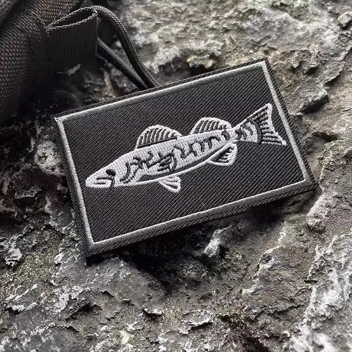 Walleye Fish 'Square' Embroidered Velcro Patch — Little Patch Co