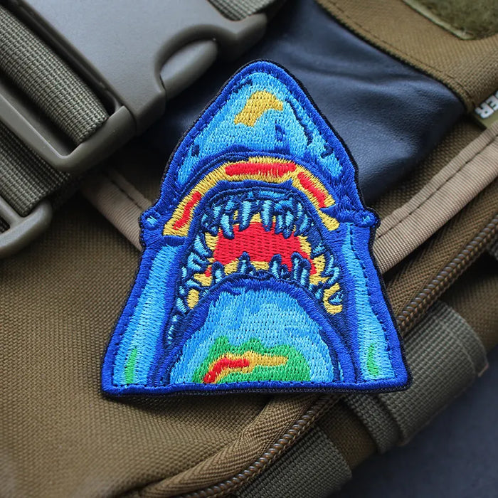 Thermal Shark 'Head' Embroidered Velcro Patch — Little Patch Co