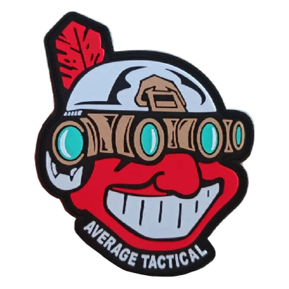 Cleveland Guardians ‘Chief Wahoo | Average Tactical' PVC Rubber Velcro