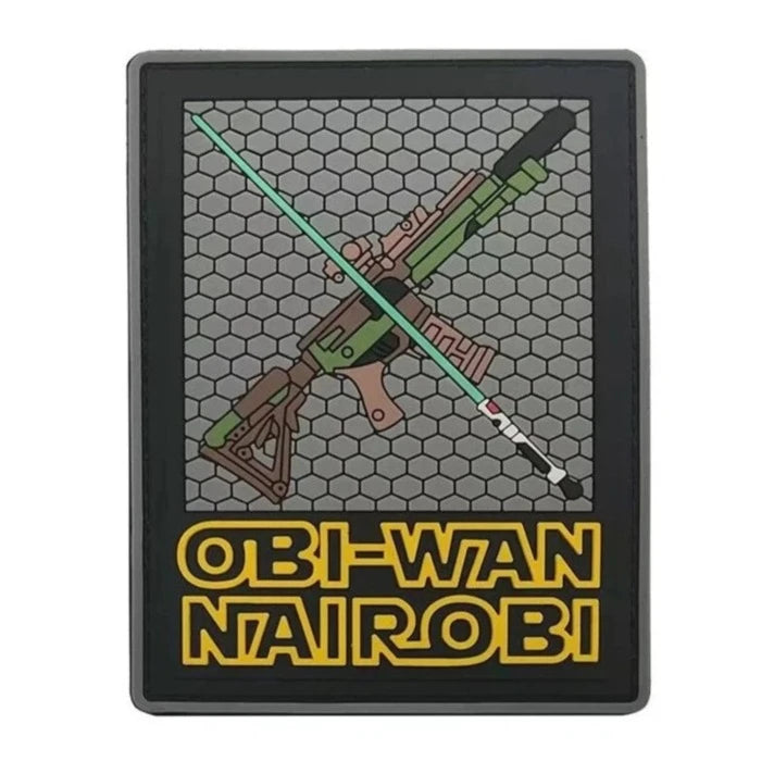 Obi-Wan Nairobi 'Lightsaber and Rifle 1.0' PVC Rubber Velcro Patch
