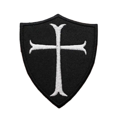 Military Tactical 'Crusader Cross Shield 1.0' Embroidered Patch ...