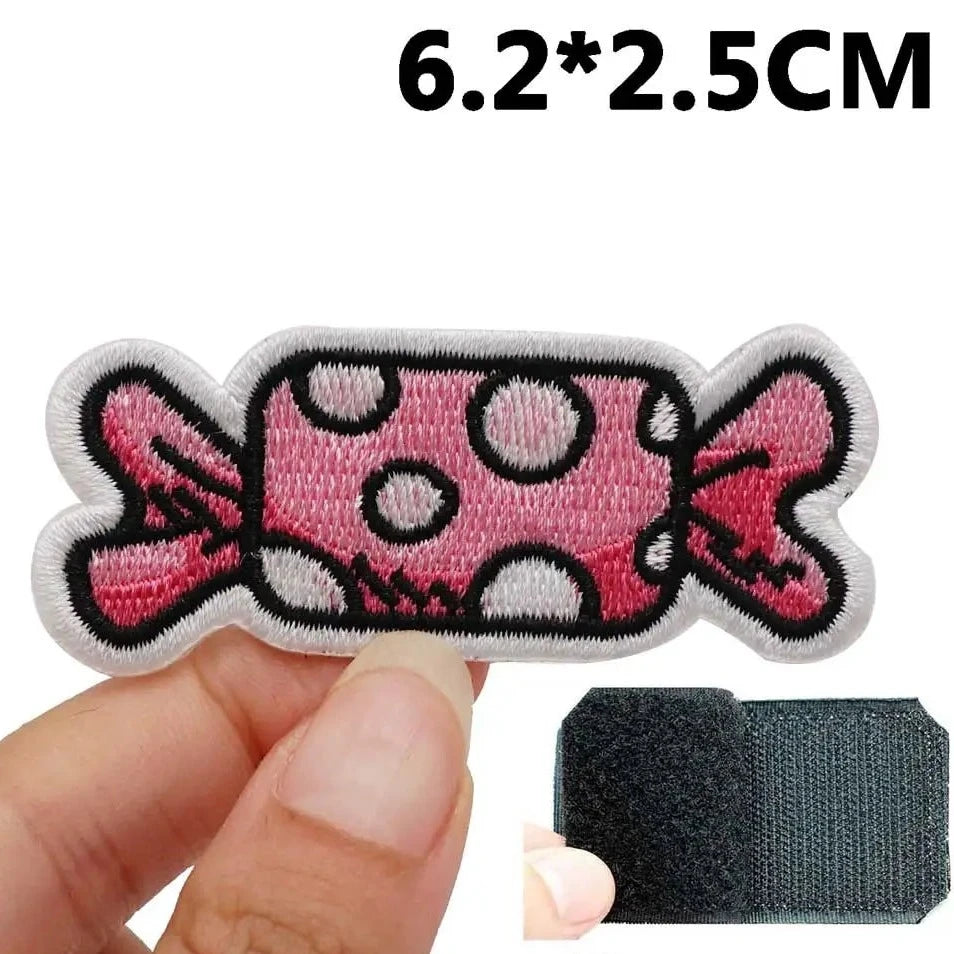 Cute 'Pink Candy Bar' Embroidered Velcro Patch – Little Patch Co