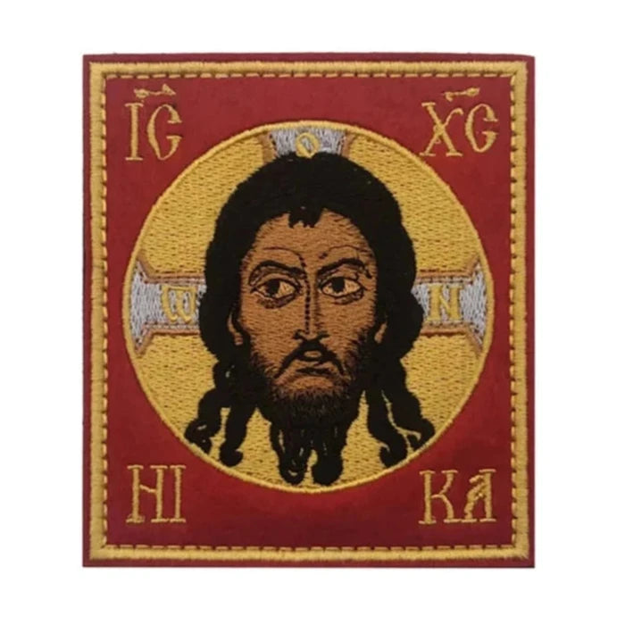 Christogram IC XC 'Jesus Face | Square' Embroidered Velcro Patch ...
