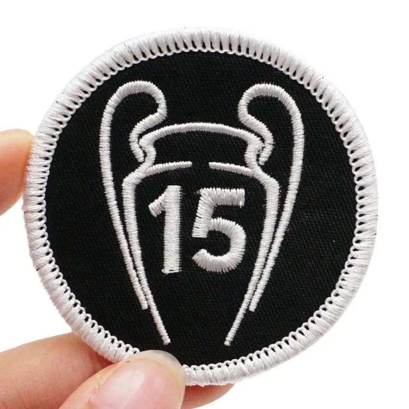 Champions League Trophy 'Number 15' Embroidered Patch