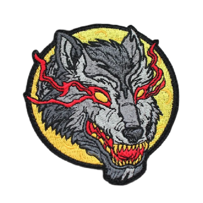 Fierce Wolf Embroidered Velcro Patch – Little Patch Co