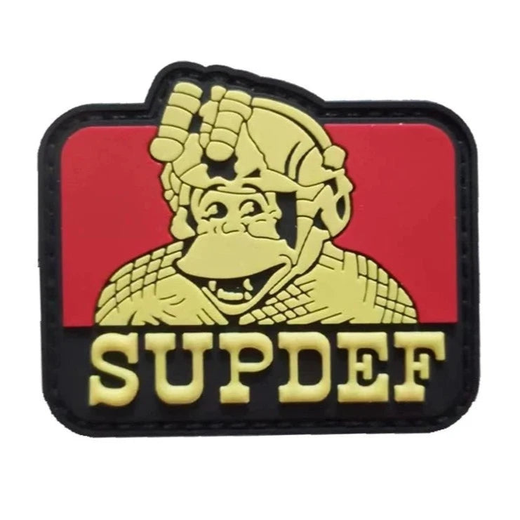 Tactical Monkey 'SupDef' PVC Rubber Velcro Patch