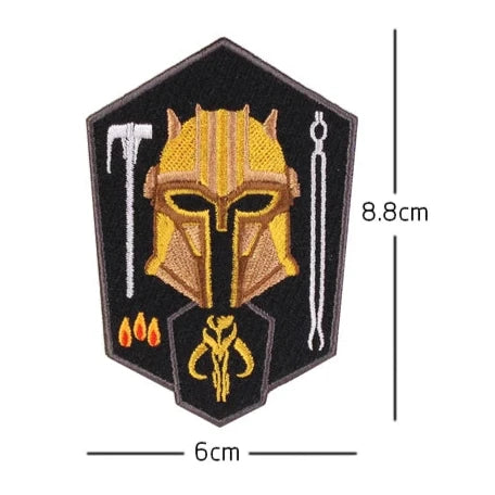 Mandalorian Helmet 'Armorer' Embroidered Velcro Patch – Little Patch Co