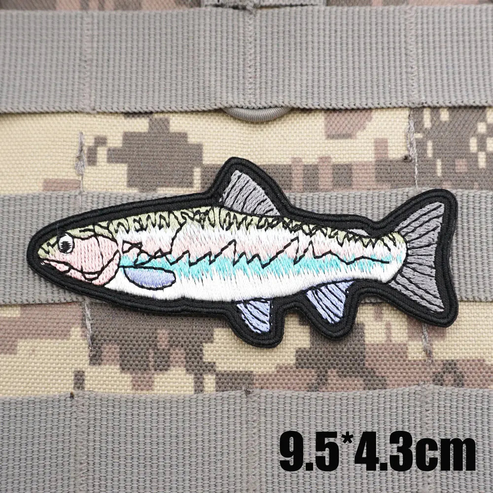 Trout Fish Embroidered Velcro Patch – Little Patch Co