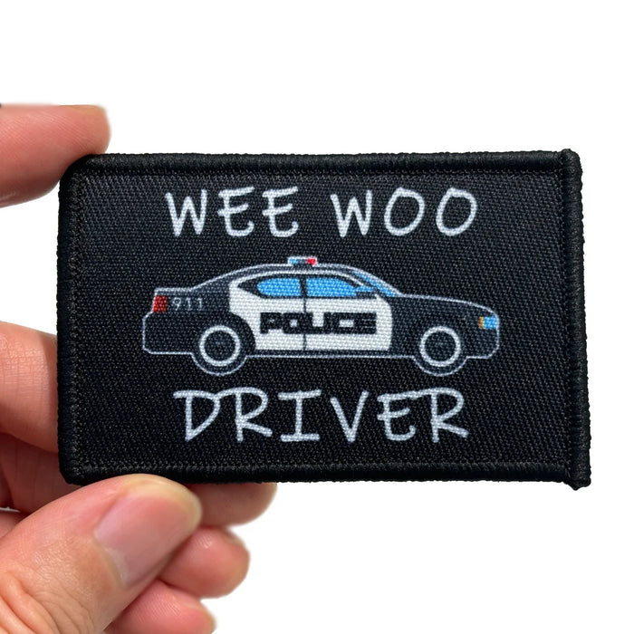 Wee Woo Driver 'Police Car' Embroidered Velcro Patch — Little Patch Co
