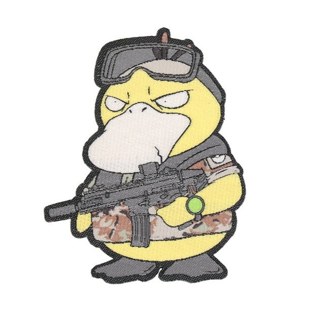 Pocket Monster 'Psyduck | Tactical Gear' Embroidered Velcro Patch ...