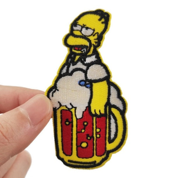 Springfield 'Homer | Beer Mug' Embroidered Patch — Little Patch Co