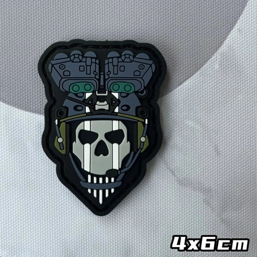 Call of Duty 'Ghost Mask' PVC Rubber Velcro Patch – Little Patch Co