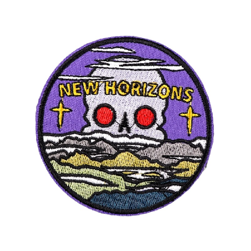 Skull 'New Horizons' Embroidered Patch — Little Patch Co