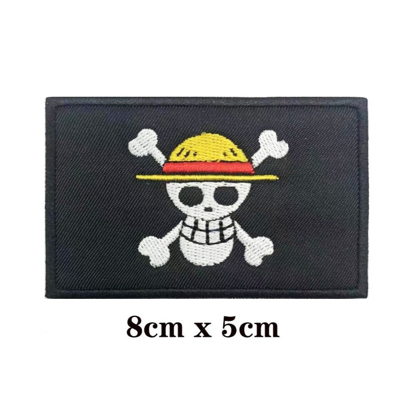 One Piece 'Straw Hat Pirates Flag' Embroidered Velcro Patch – Little ...